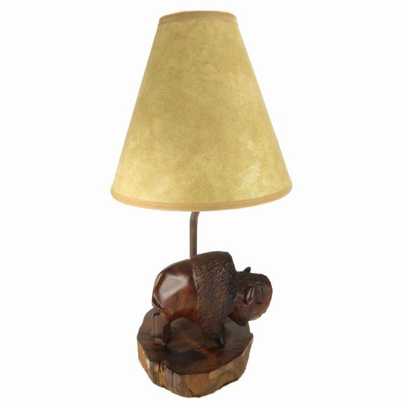 Buffalo Lamp - Ironwood Carving | EarthView