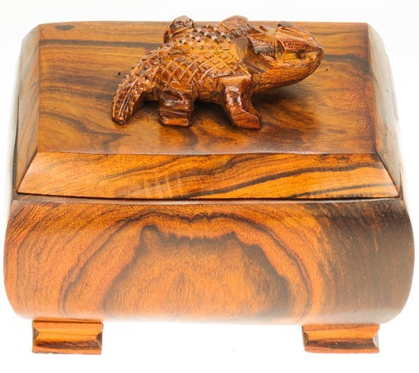 Horned Toad Box - Ironwood Carving | EarthView